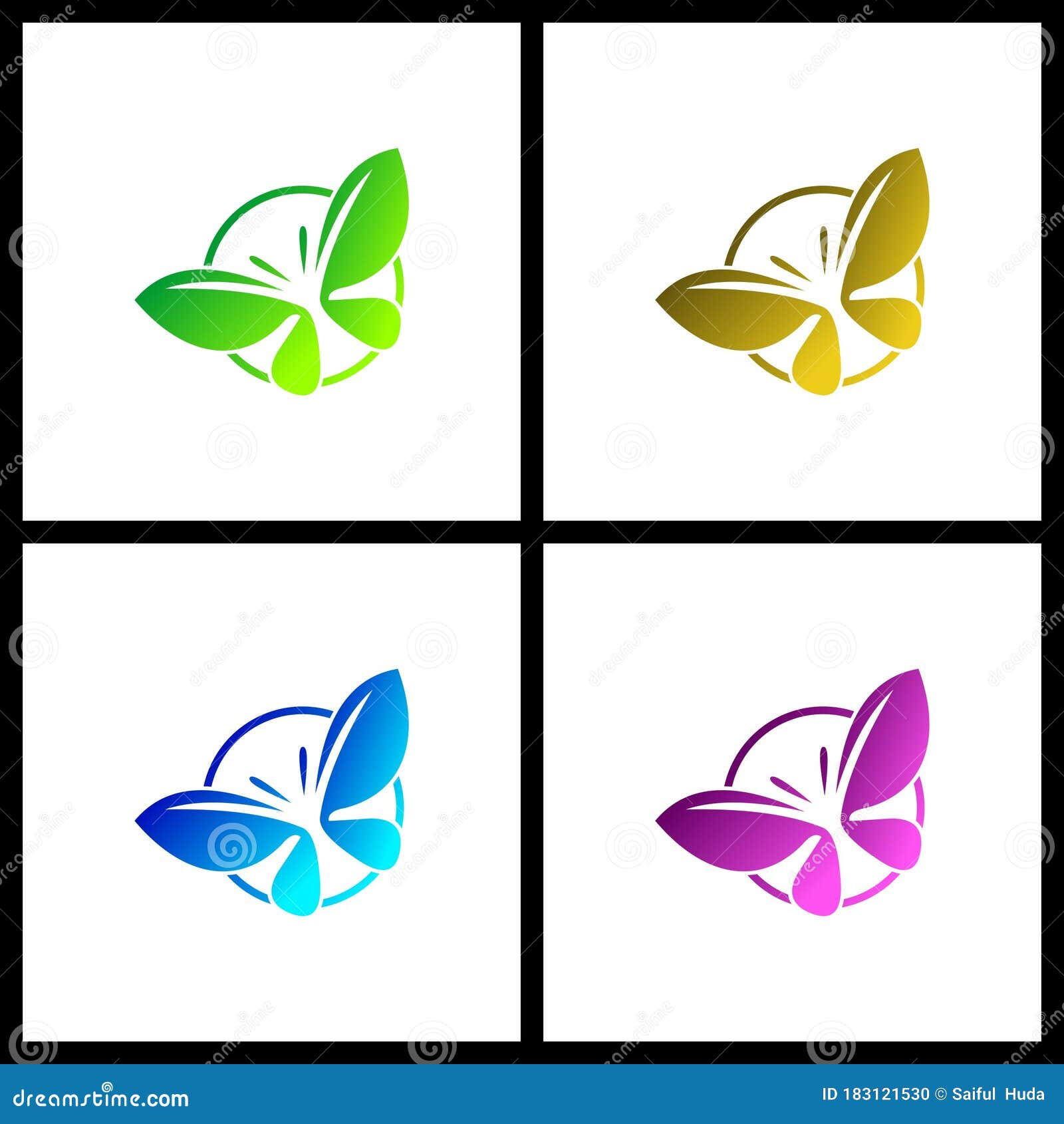Modern Creative Leaf Logo Design Vector. Stock Vector - Illustration of ...