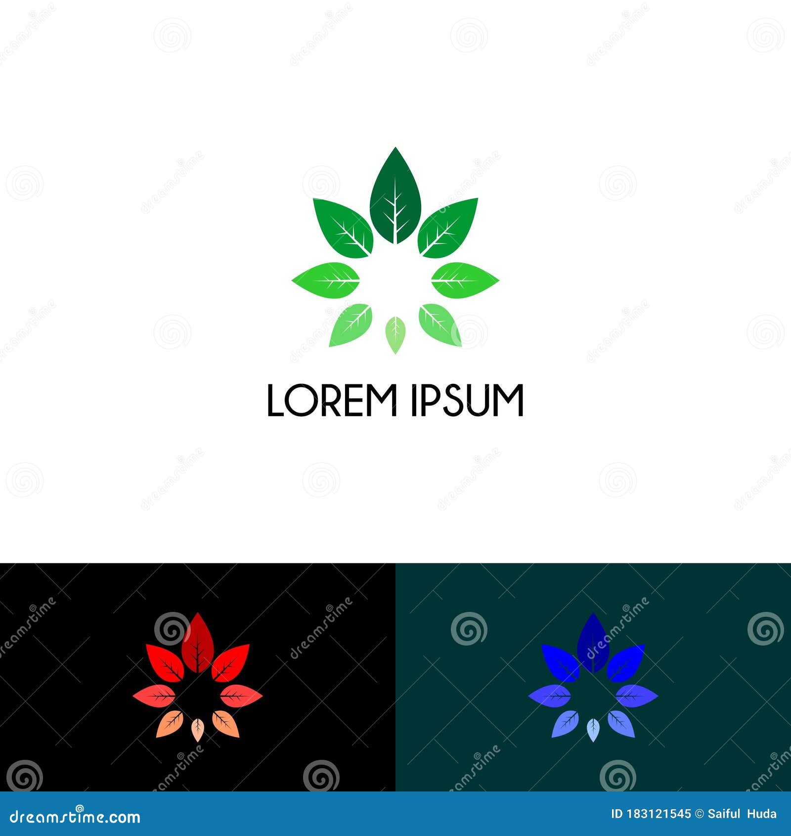 Modern Creative Leaf Logo Design Vector. Stock Vector - Illustration of ...