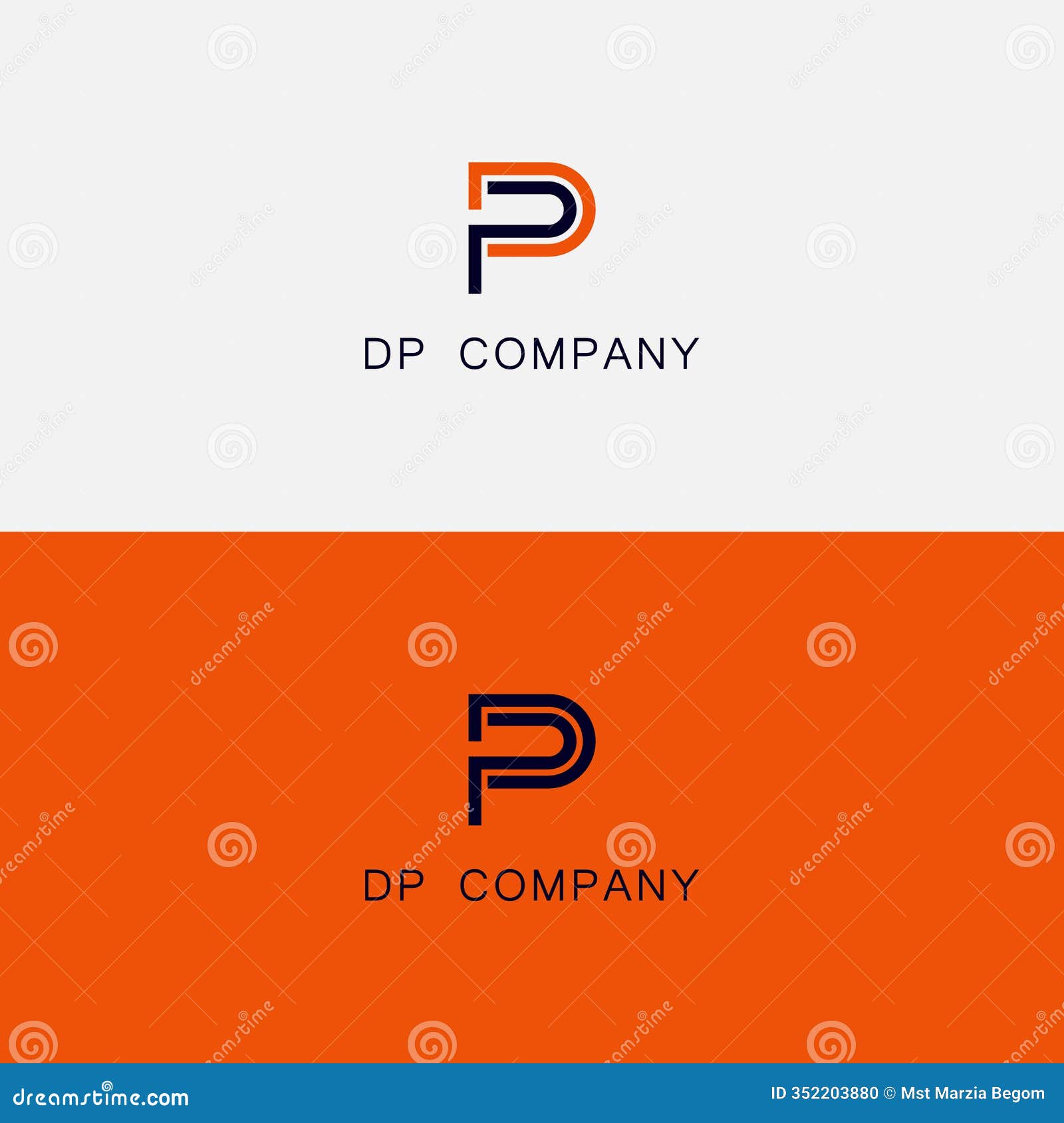 Modern Creative Letter PD DP Logo Icon Design Template Elements. PD ...