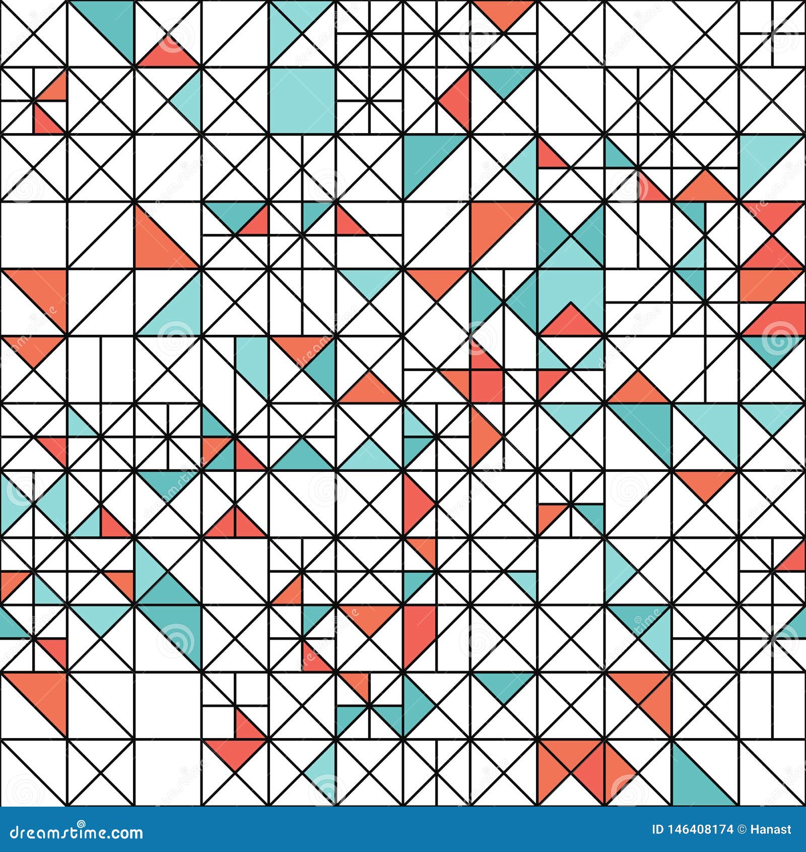 Modern Creative Line and Color Seamless Pattern Stock Vector ...