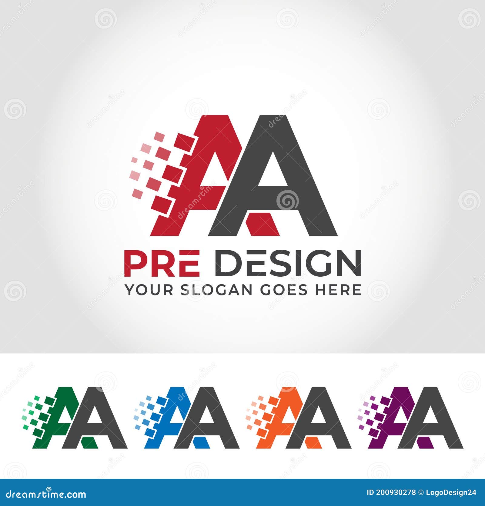 AA Alphabet Creative Logo Design Concept Stock Vector - Illustration of ...