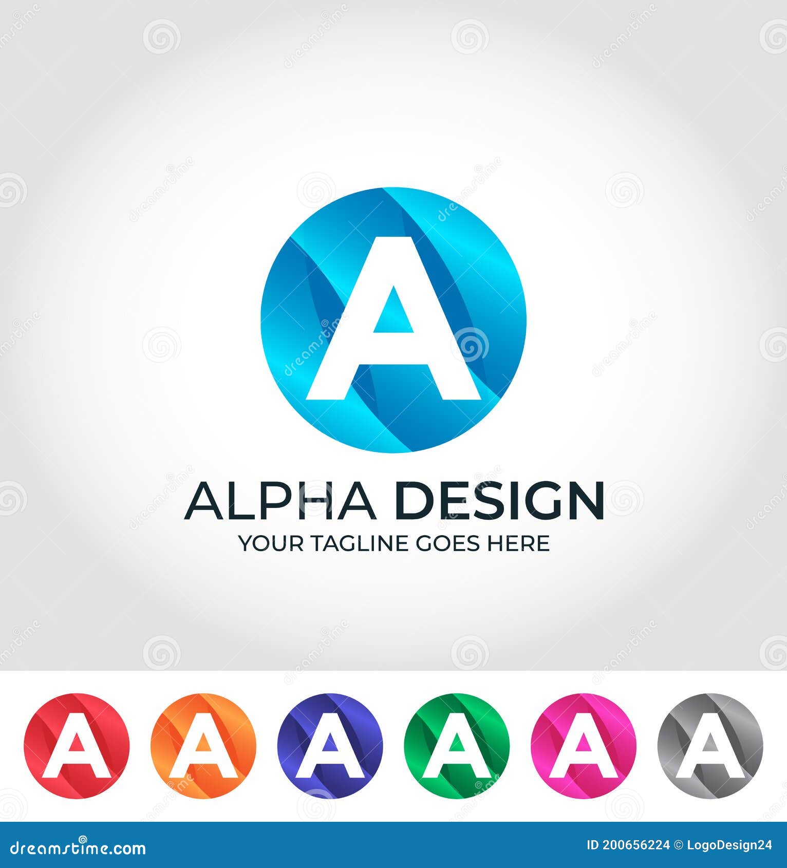 A Alphabet Creative Logo Design Concept Stock Vector - Illustration of ...