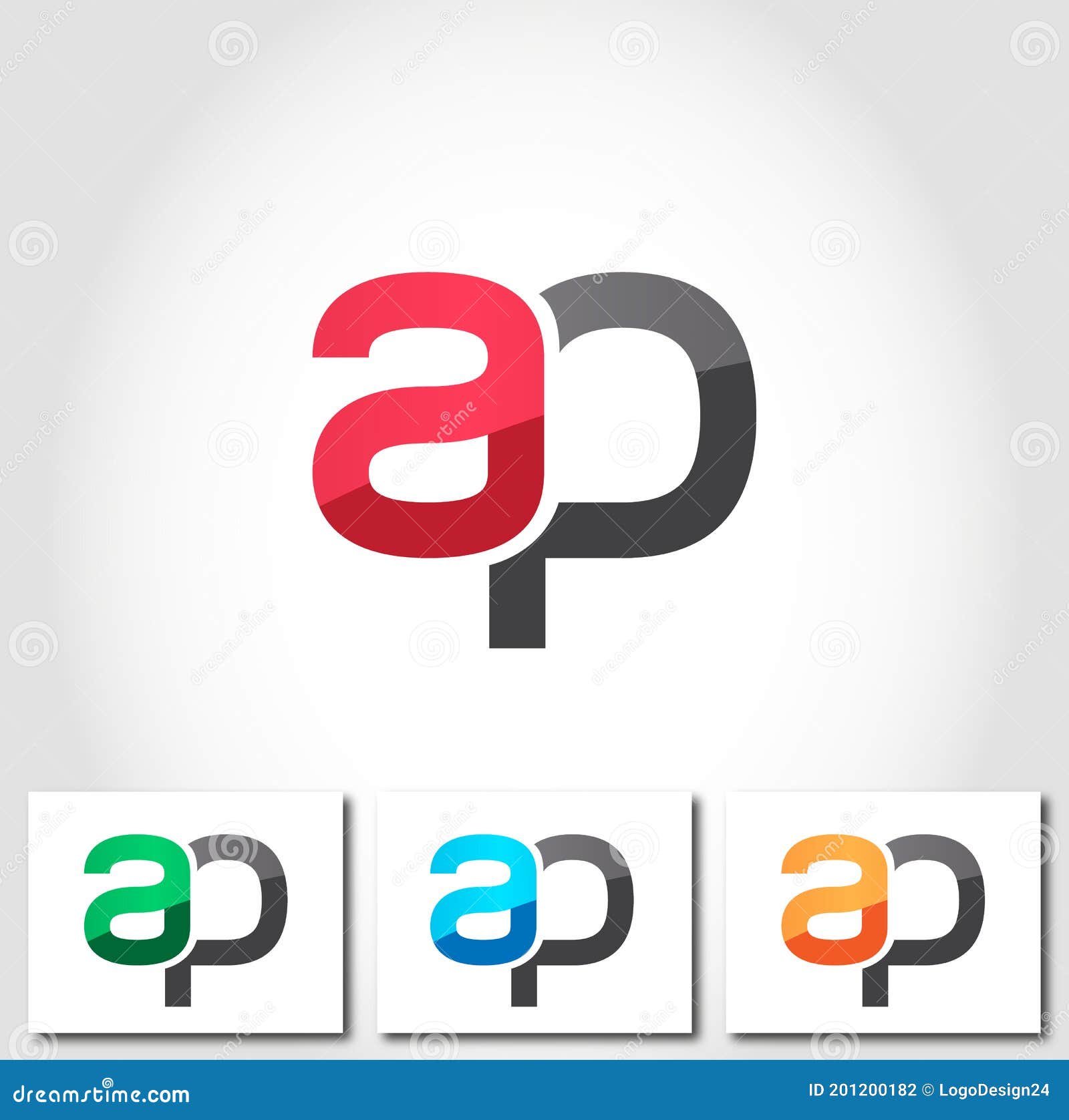 AP Alphabet Logo Design Concept Stock Vector - Illustration of abstract ...