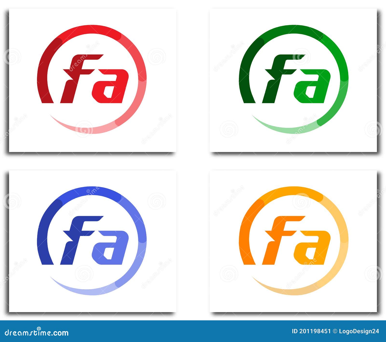 FA Alphabet Logo Design Concept Stock Vector - Illustration of element ...