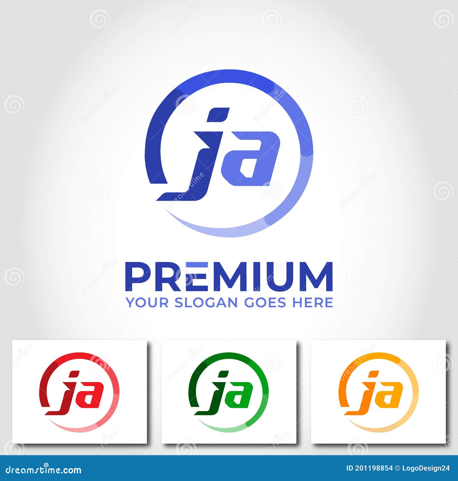 JA Alphabet Logo Design Concept Stock Vector - Illustration of font ...