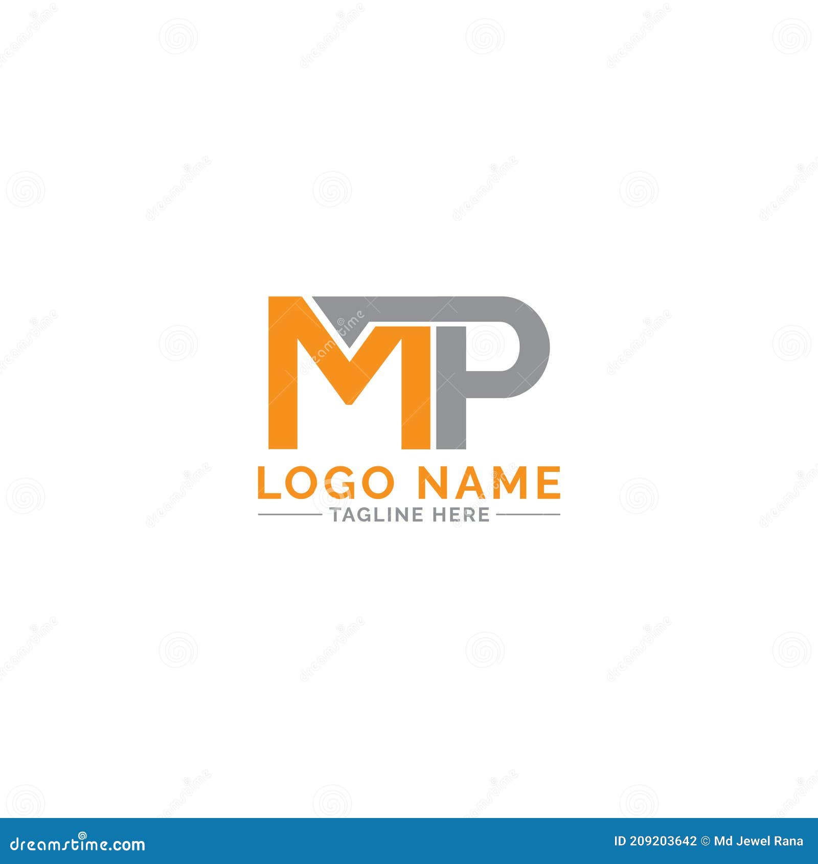 Modern, Creative MP Logo Monogram LOGO. Stock Vector - Illustration of ...
