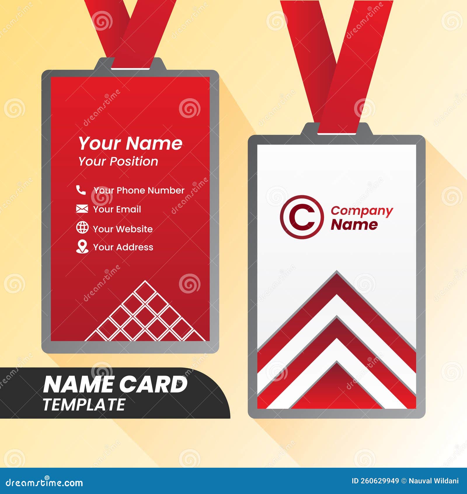 Modern Creative Name Card and Name Card,potrait Simple Clean Template ...