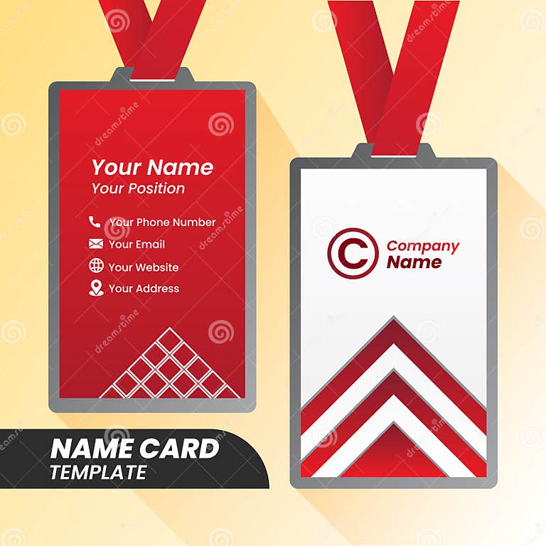 Modern Creative Name Card and Name Card,potrait Simple Clean Template ...