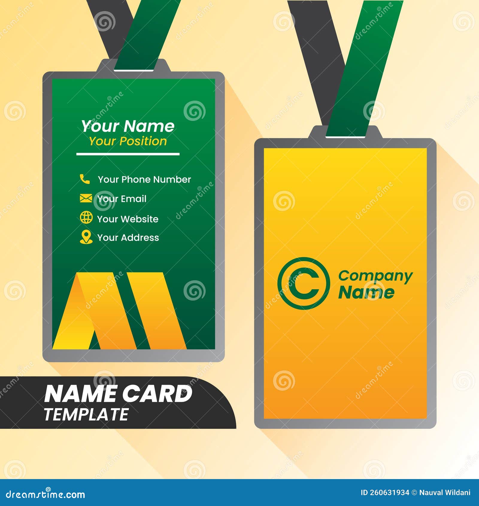 Modern Creative Name Card and Name Card,potrait Simple Clean Template ...