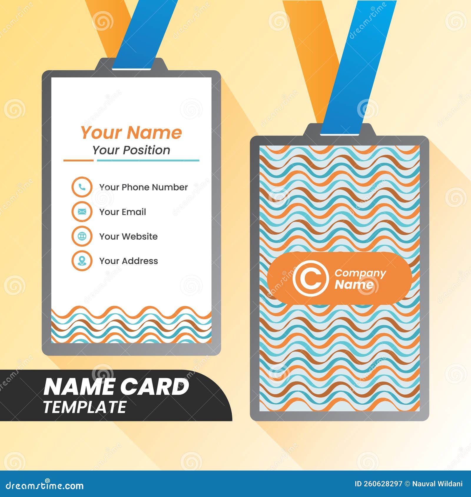 Modern Creative Name Card and Name Card,potrait Simple Clean Template ...