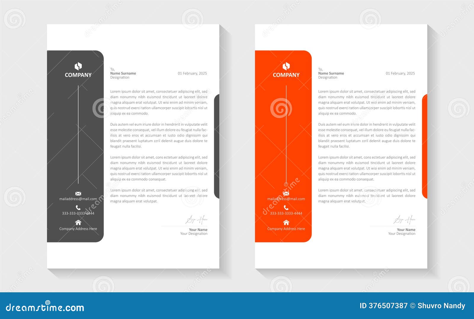 Professional Letterhead Template, Company Letterhead Design, Minimalist ...