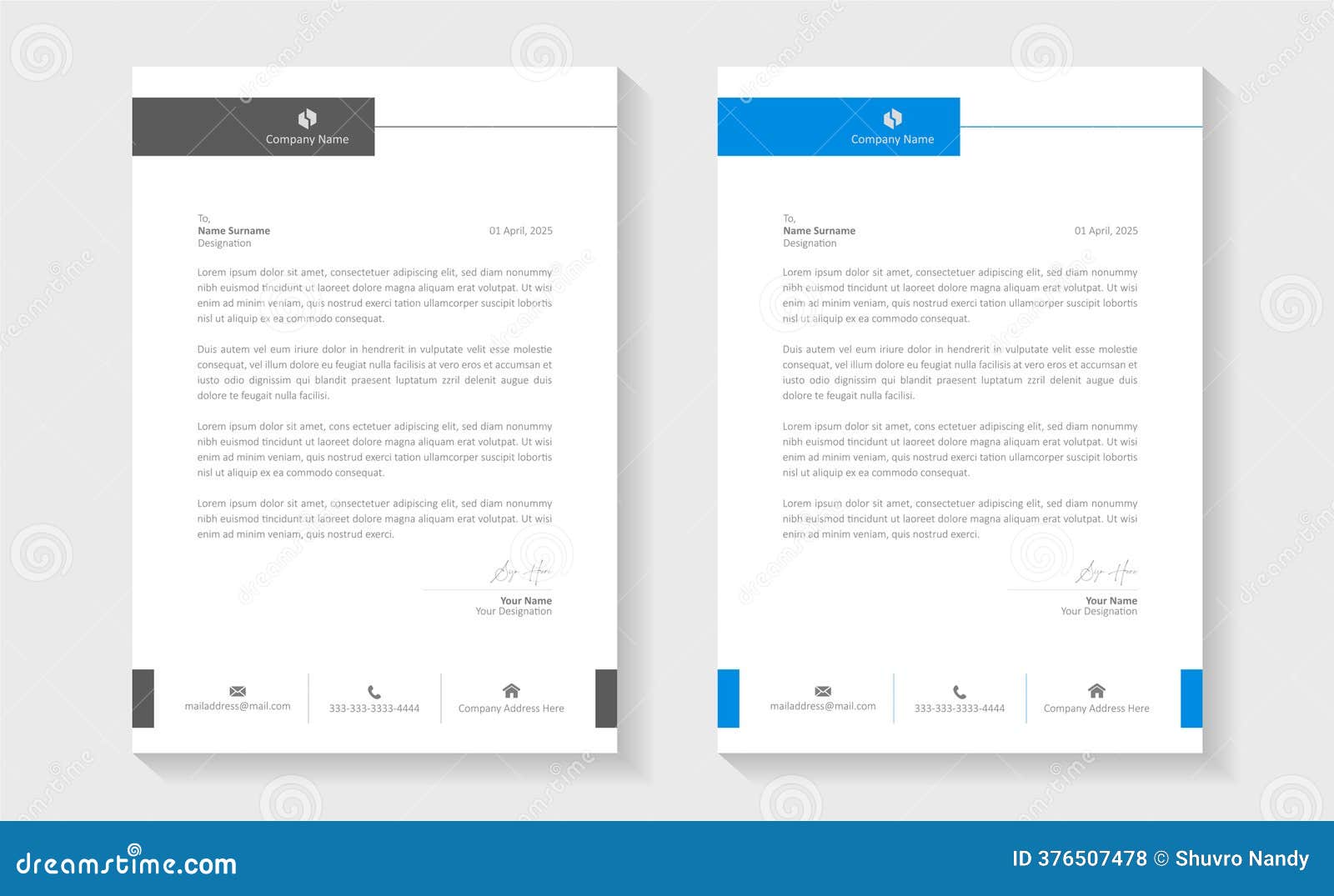 Professional Letterhead Template. Minimalist Letterhead Template ...
