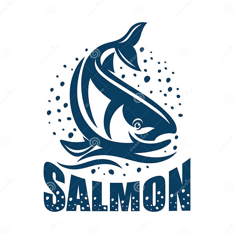 Modern and Creative Salmon Fish Logo. Stock Vector - Illustration of label, nature: 264683141