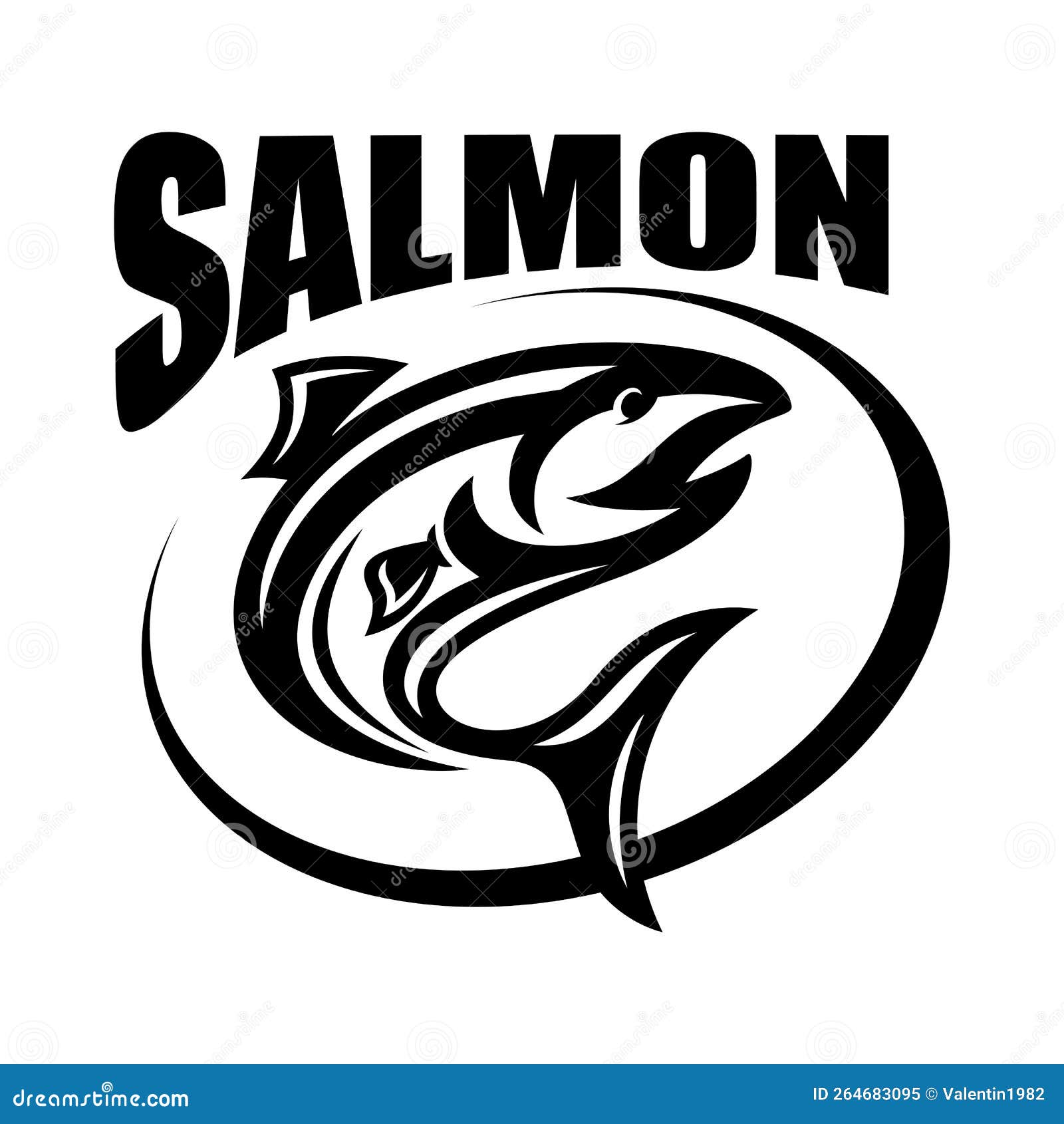 Modern and Creative Salmon Fish Logo. Stock Vector - Illustration of ...