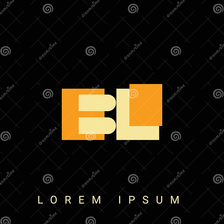Modern Creative Shaped BL, LB B, L Logo. Initial Logo Designs Templete ...
