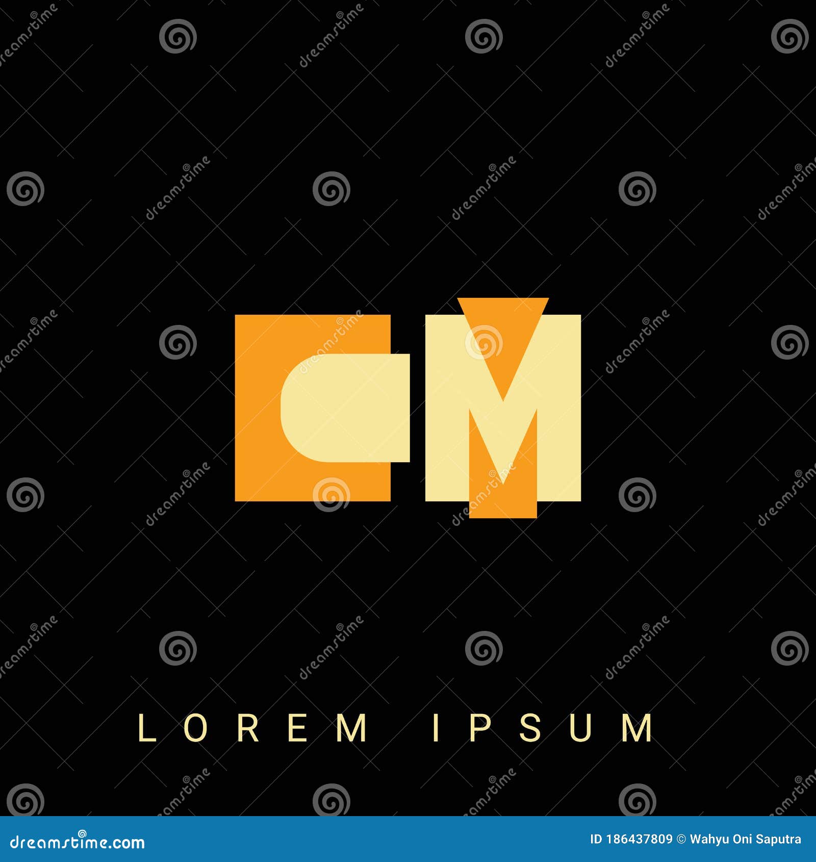 Modern Creative Shaped CM, MC C, M Logo. Initial Logo Designs Templete ...