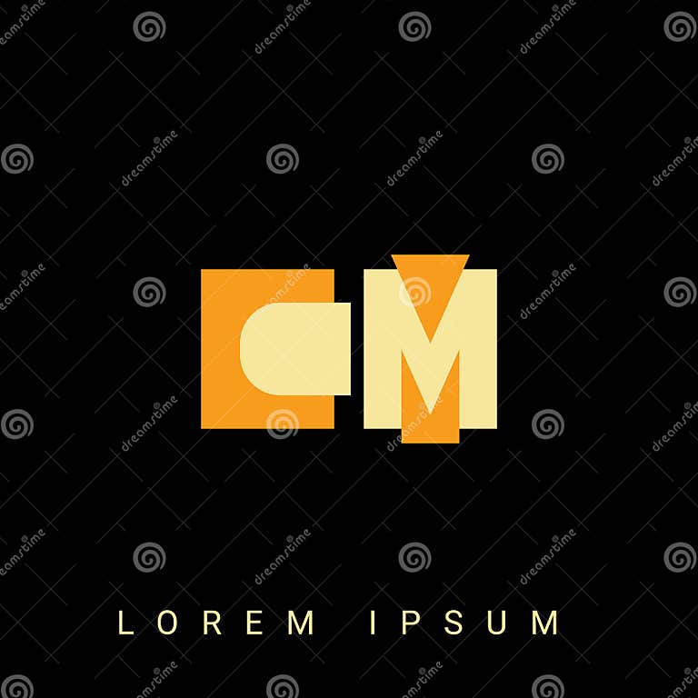 Modern Creative Shaped CM, MC C, M Logo. Initial Logo Designs Templete ...