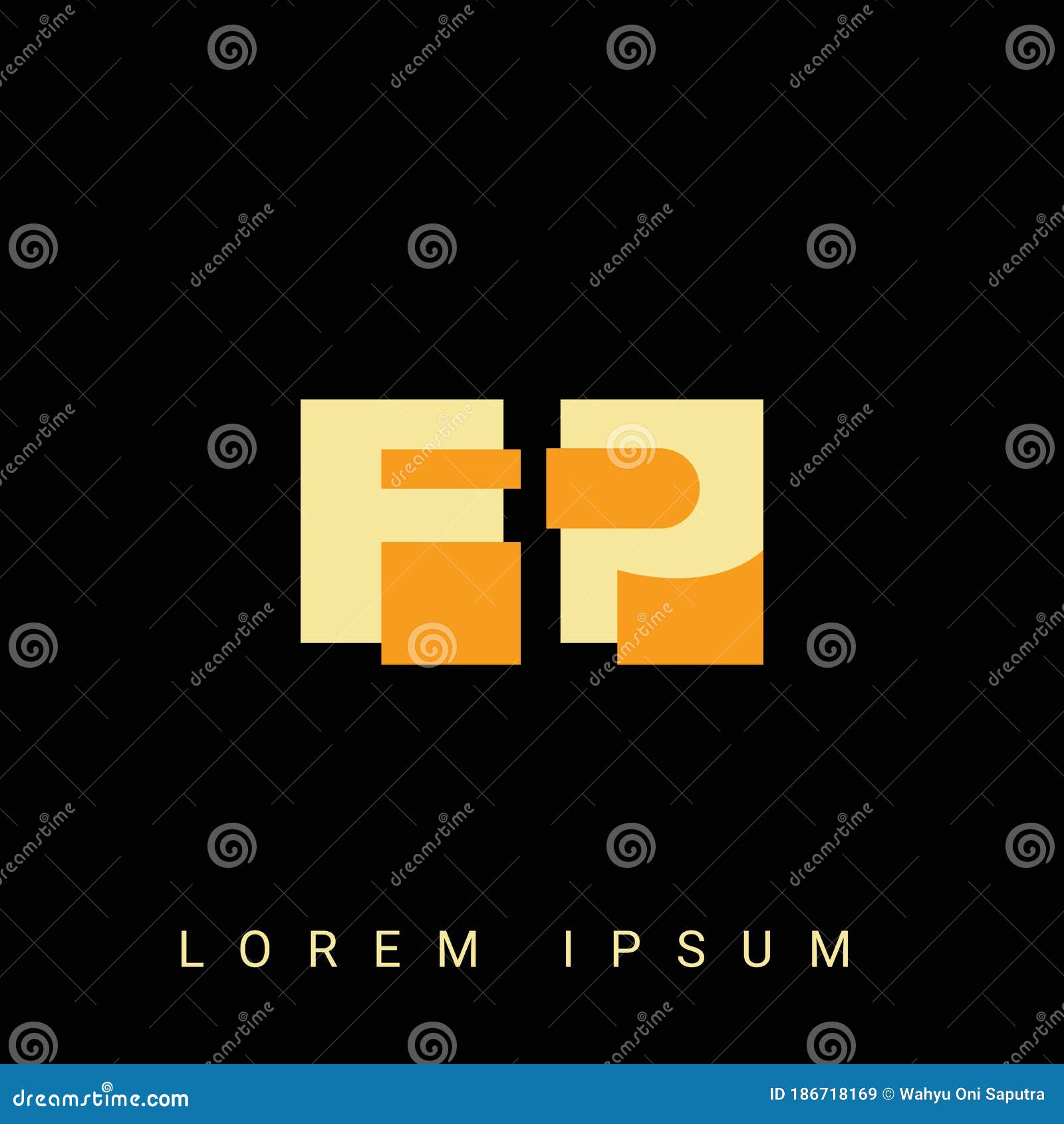 Modern Creative Shaped FP, PF, F, P Logo. Initial Logo Designs Templete ...
