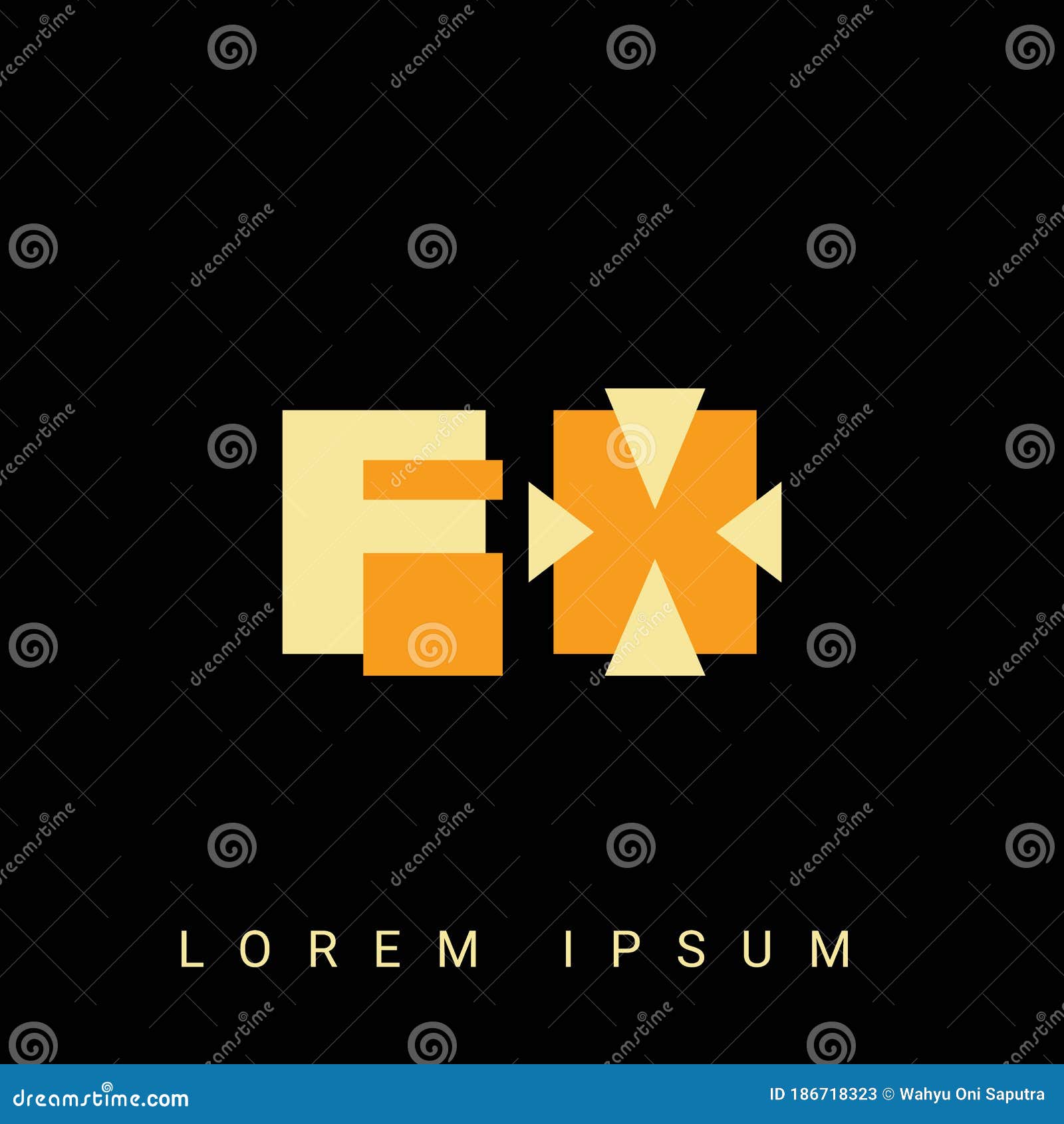 Modern Creative Shaped FX, XF, F, X Logo. Initial Logo Designs Templete ...