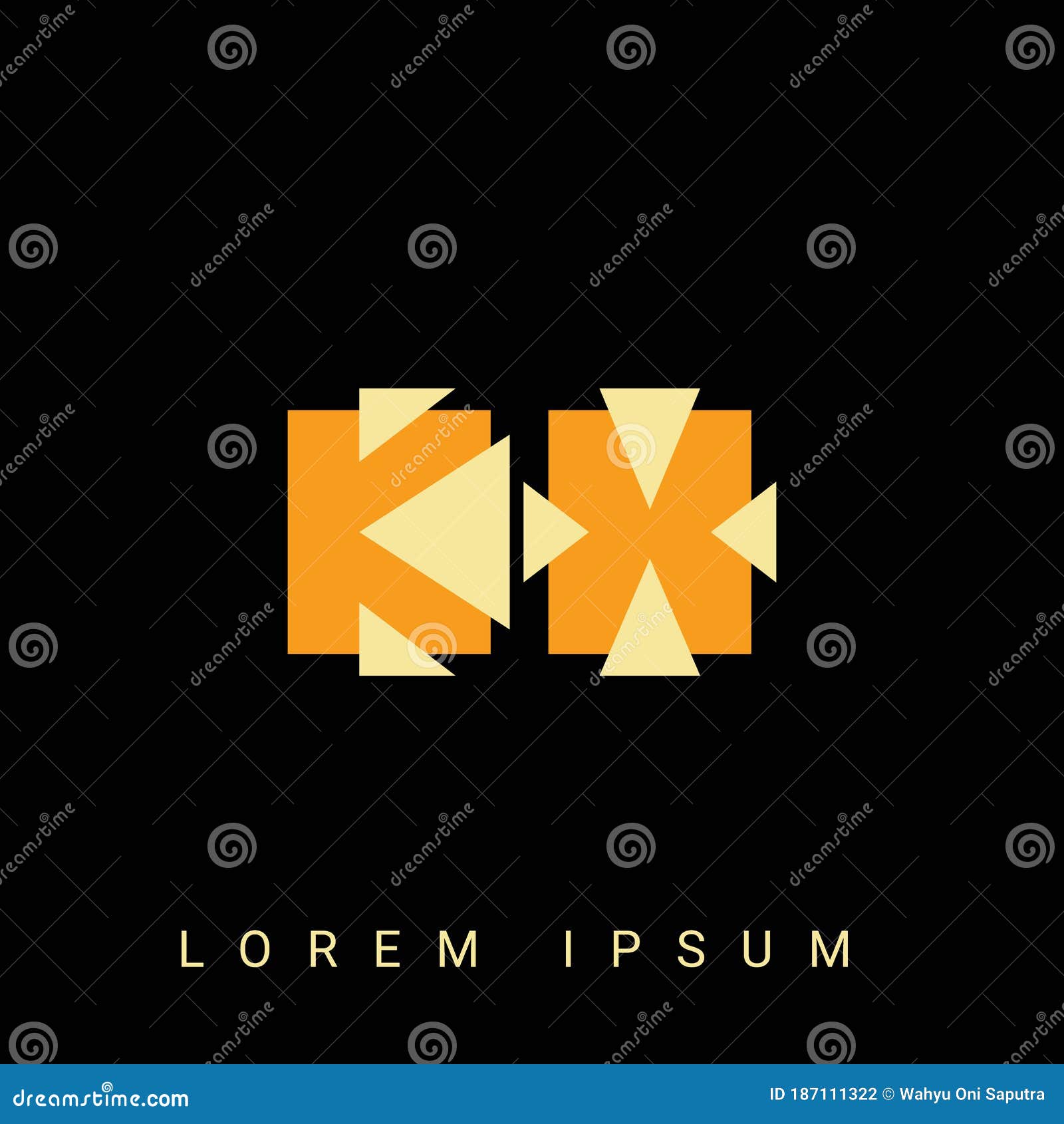 Modern Creative Shaped KX, XK, K, X Logo. Initial Logo Designs Templete ...