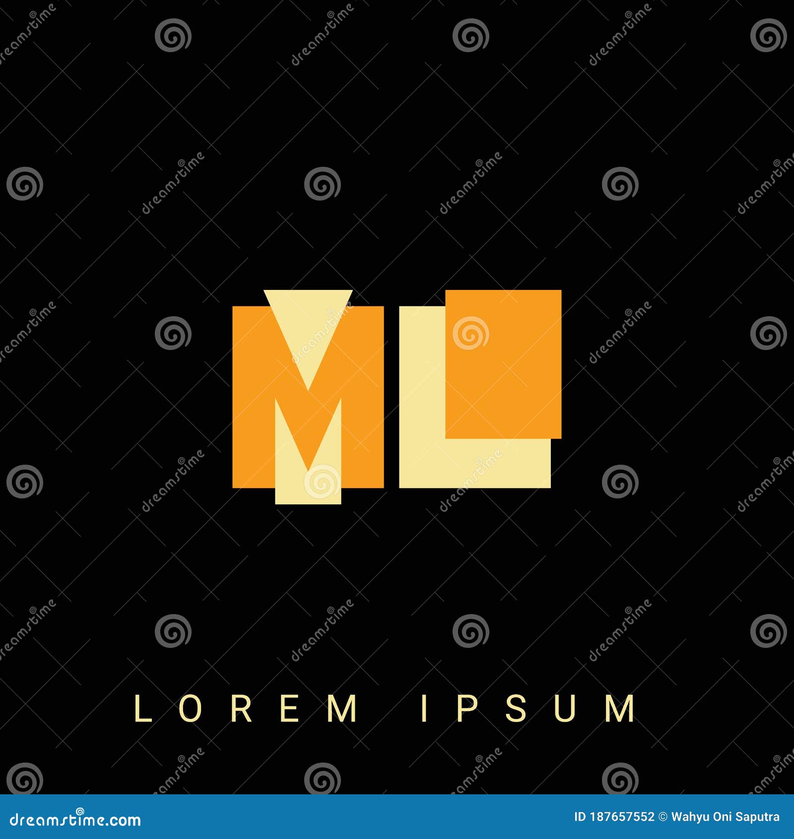 Modern Creative Shaped ML, LM, M L Logo. Initial Logo Designs Templete ...