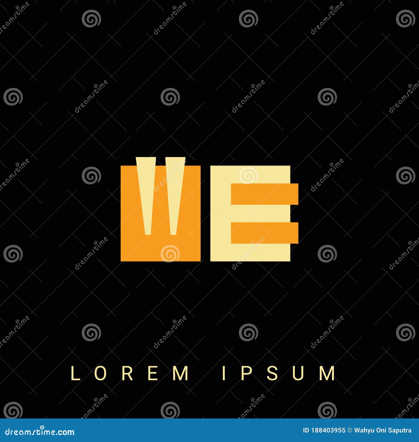 Modern Creative Shaped we, EW, W E Logo. Initial Logo Designs Templete ...