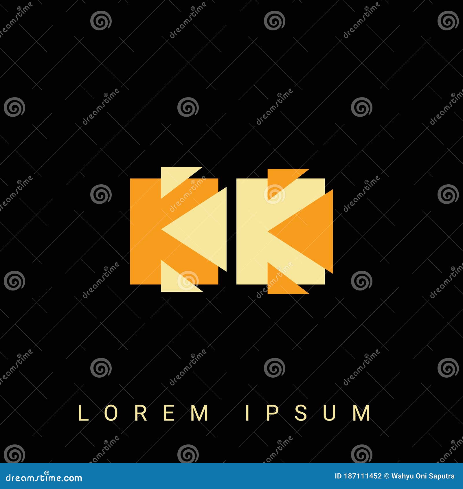 Modern Creative Shaped KK, KK, K, K Logo. Initial Logo Designs Templete ...