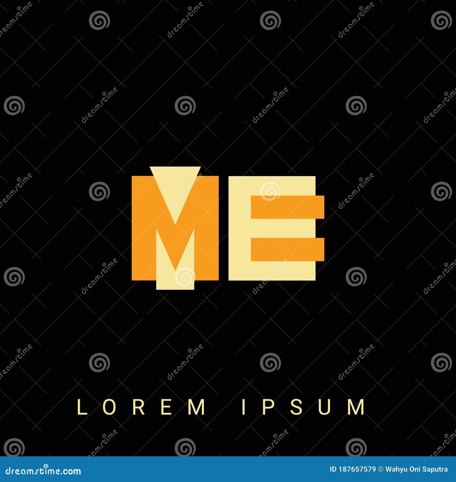 Modern Creative Shaped ME, EM, M E Logo. Initial Logo Designs Templete ...