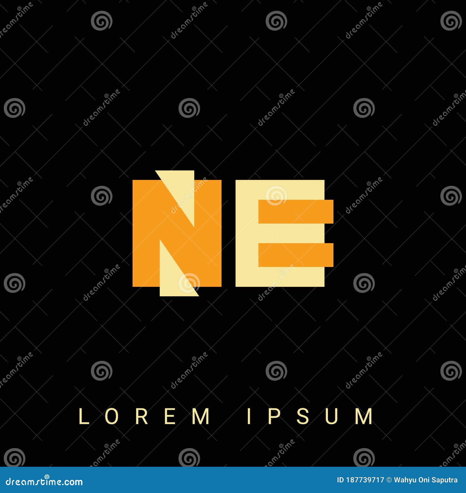 Modern Creative Shaped NE, EN, N E Logo. Initial Logo Designs Templete ...