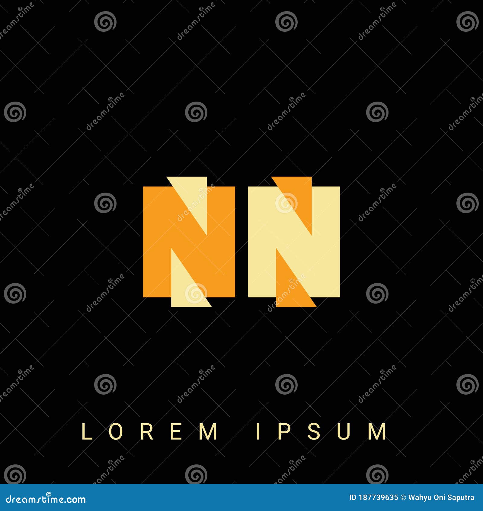 Modern Creative Shaped NN, NN, N N Logo. Initial Logo Designs Templete ...