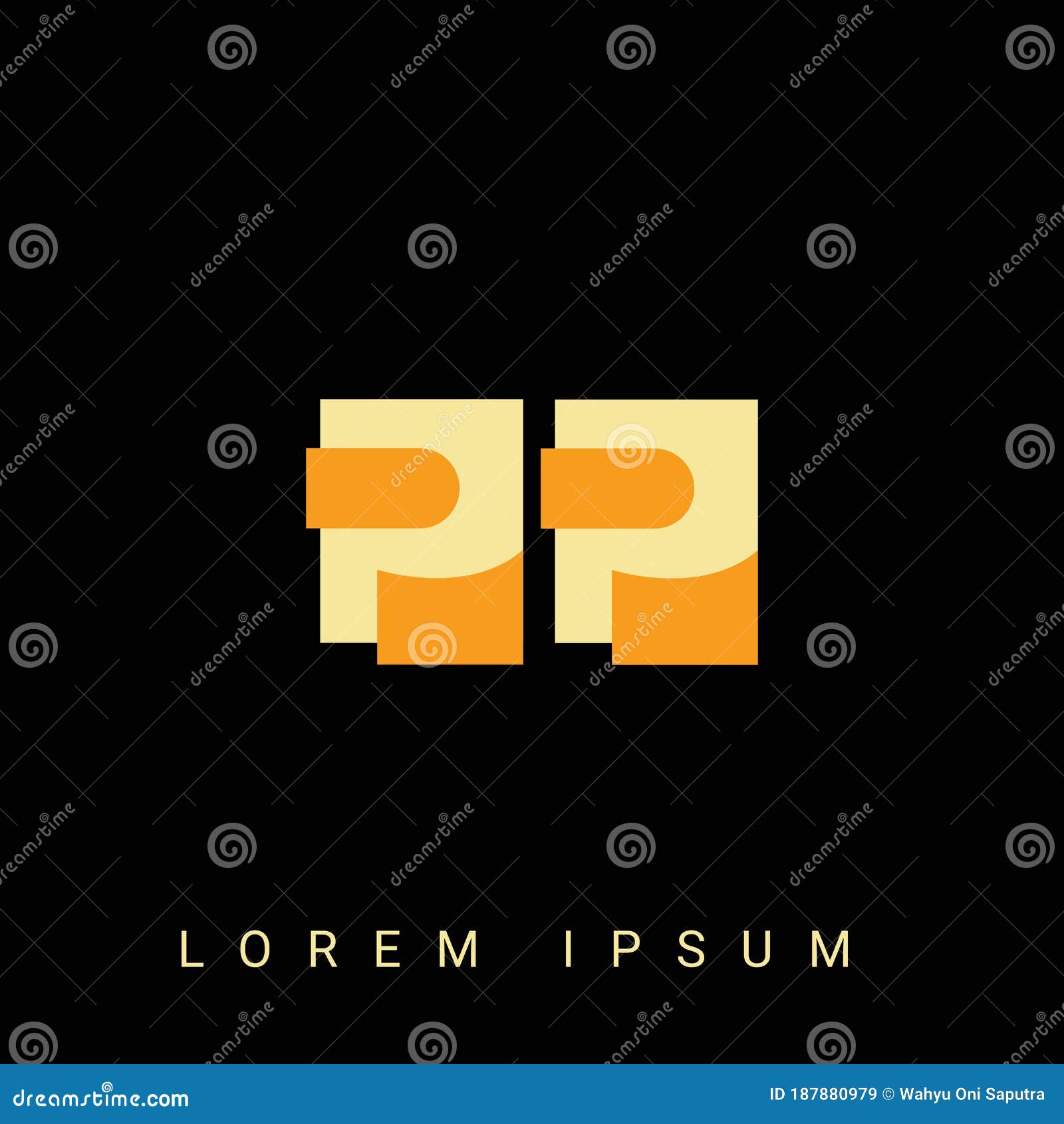 Modern Creative Shaped PP, PP, P P Logo. Initial Logo Designs Templete ...