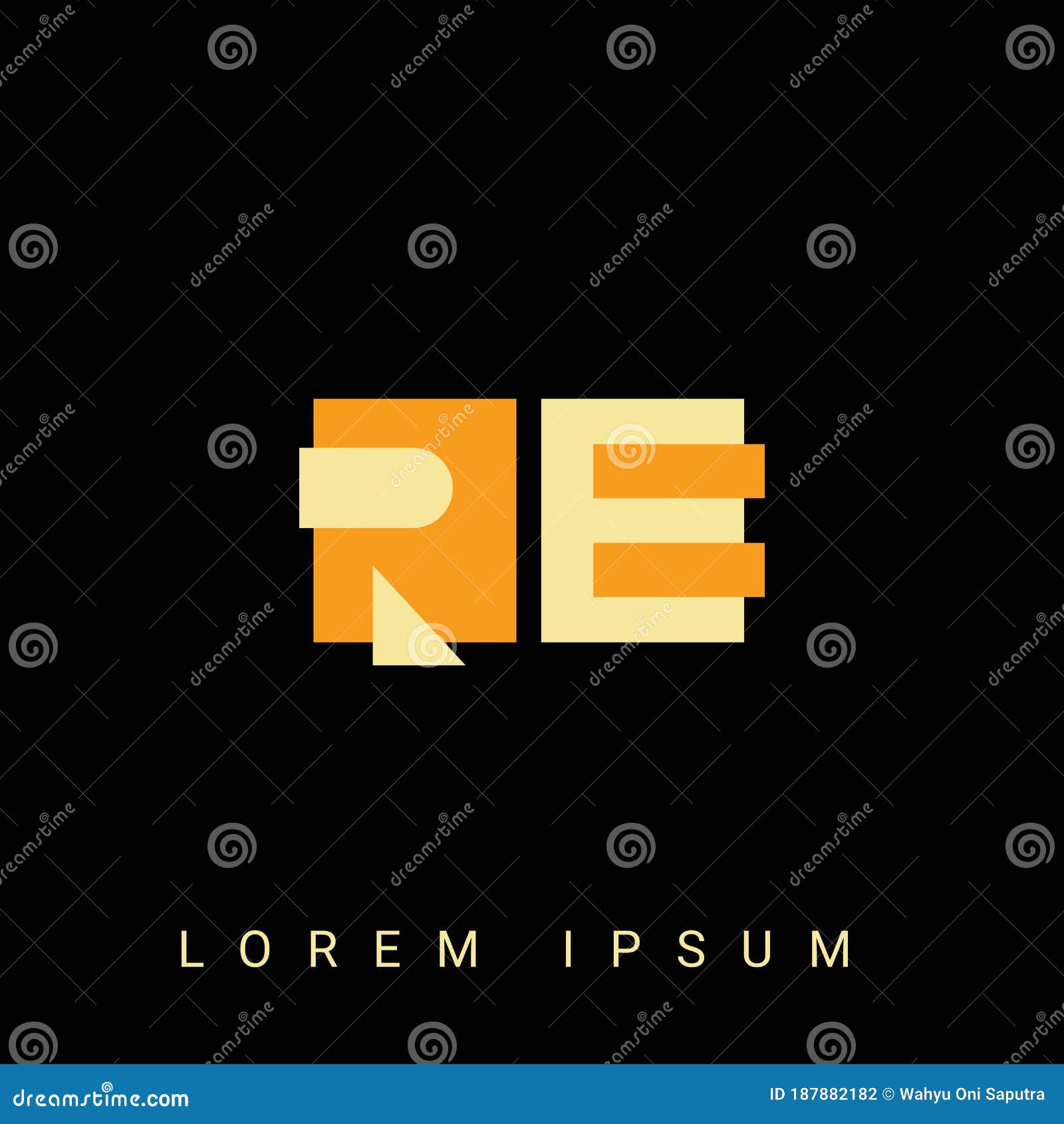Modern Creative Shaped RE, ER, R E Logo. Initial Logo Designs Templete ...