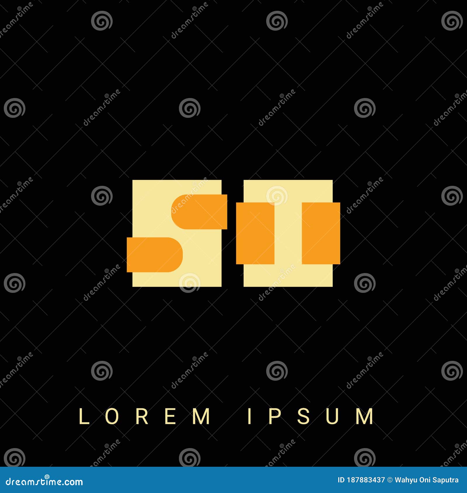 Modern Creative Shaped SI, is, S I Logo. Initial Logo Designs Templete ...