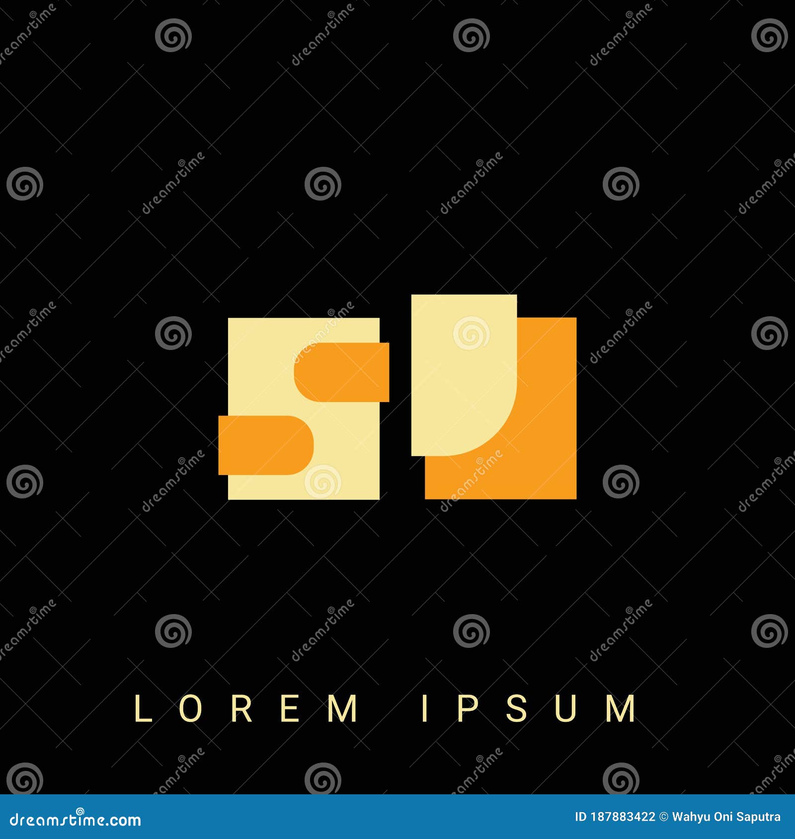 Modern Creative Shaped SJ, JS, S J Logo. Initial Logo Designs Templete ...
