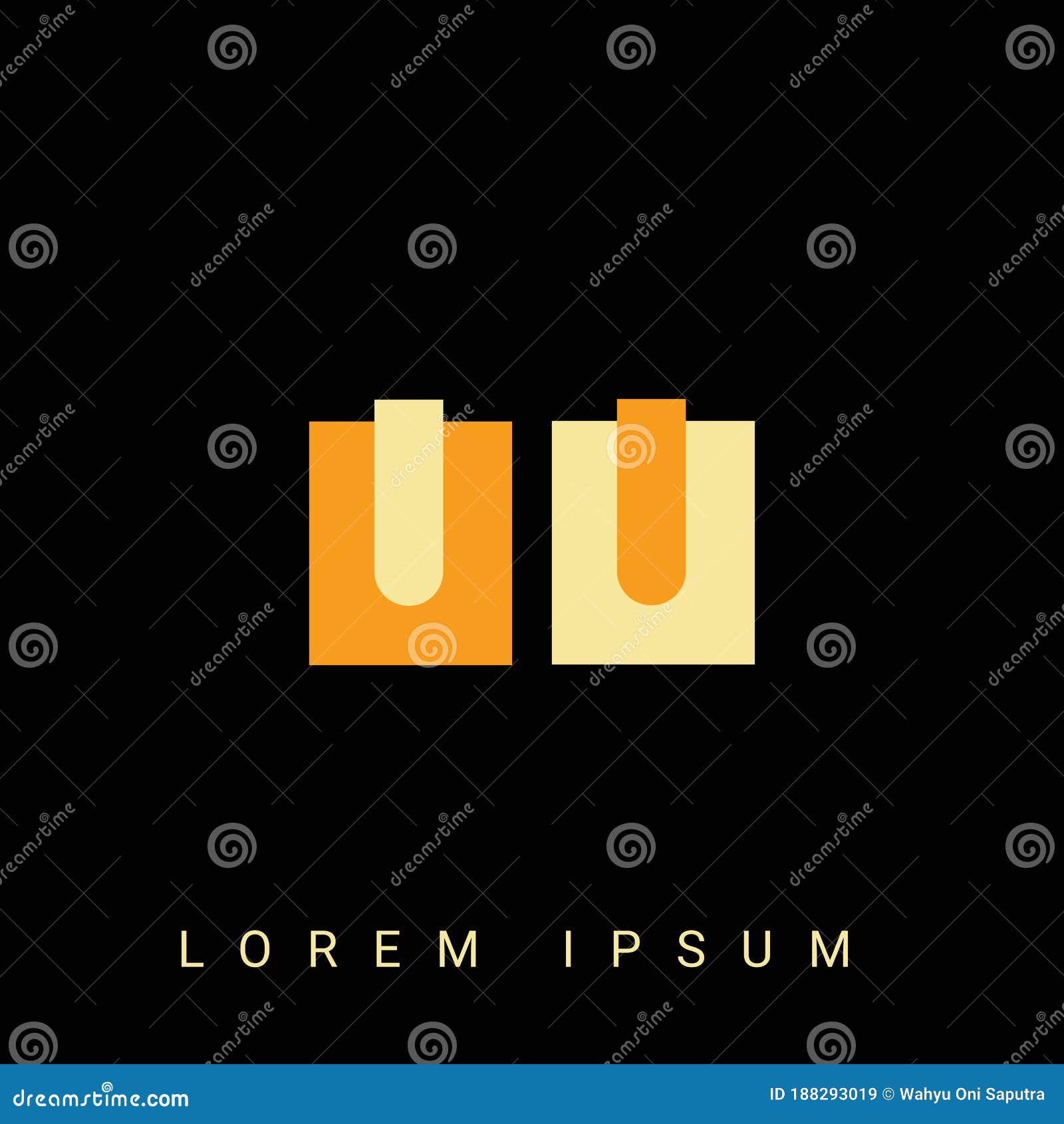 Modern Creative Shaped UU, UU, U U Logo. Initial Logo Designs Templete ...