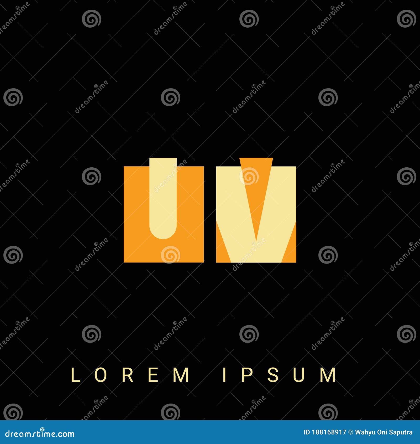 Modern Creative Shaped UV, VU, U V Logo. Initial Logo Designs Templete ...