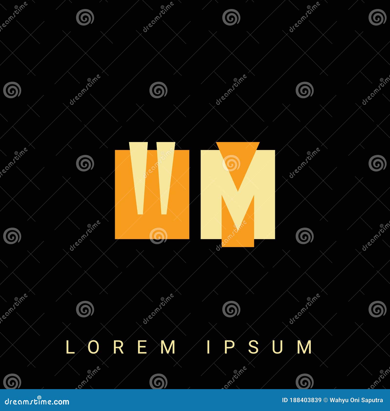 Modern Creative Shaped WM, MW, W M Logo. Initial Logo Designs Templete ...
