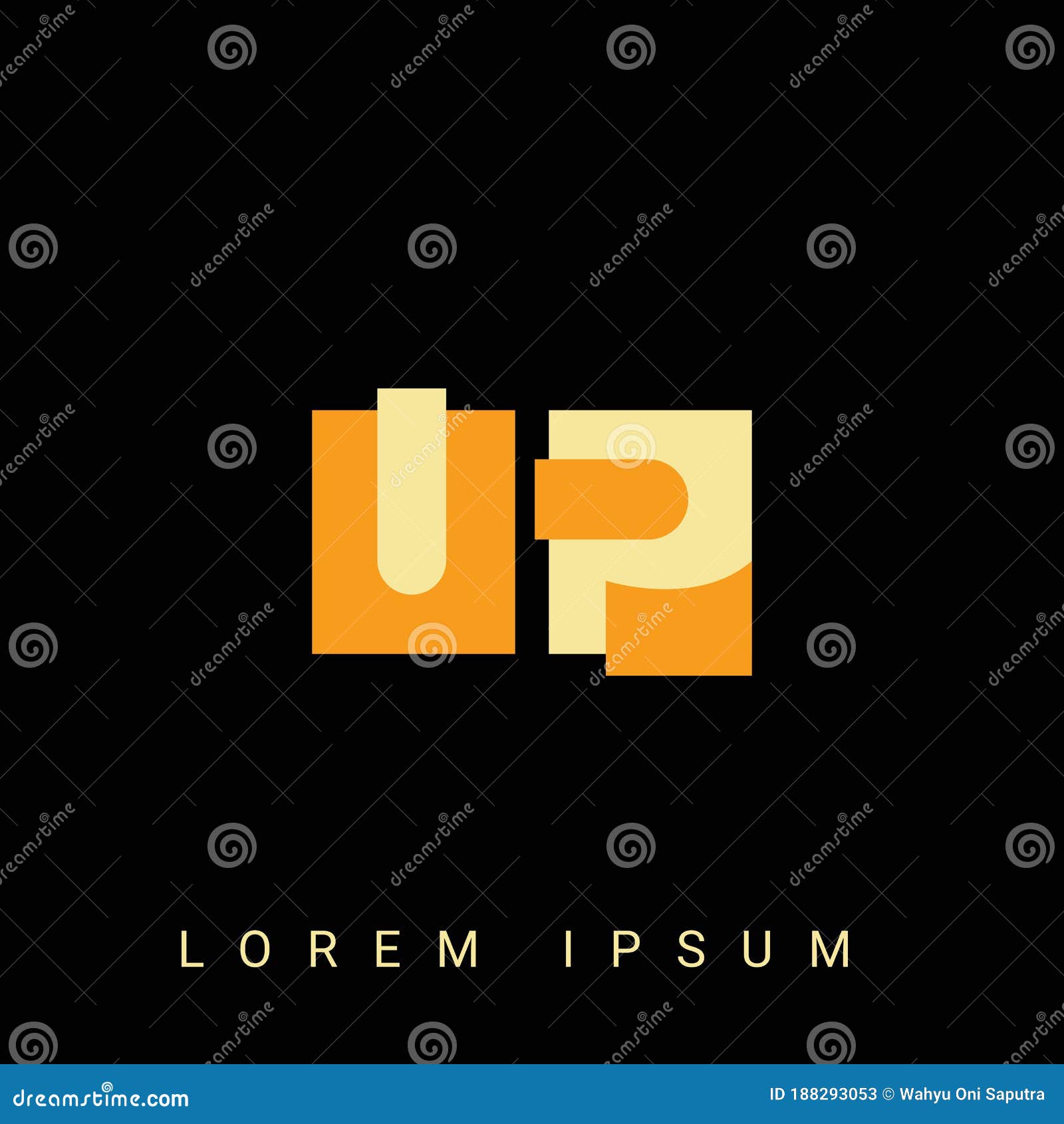 Modern Creative Shaped UP, PU, U P Logo. Initial Logo Designs Templete ...