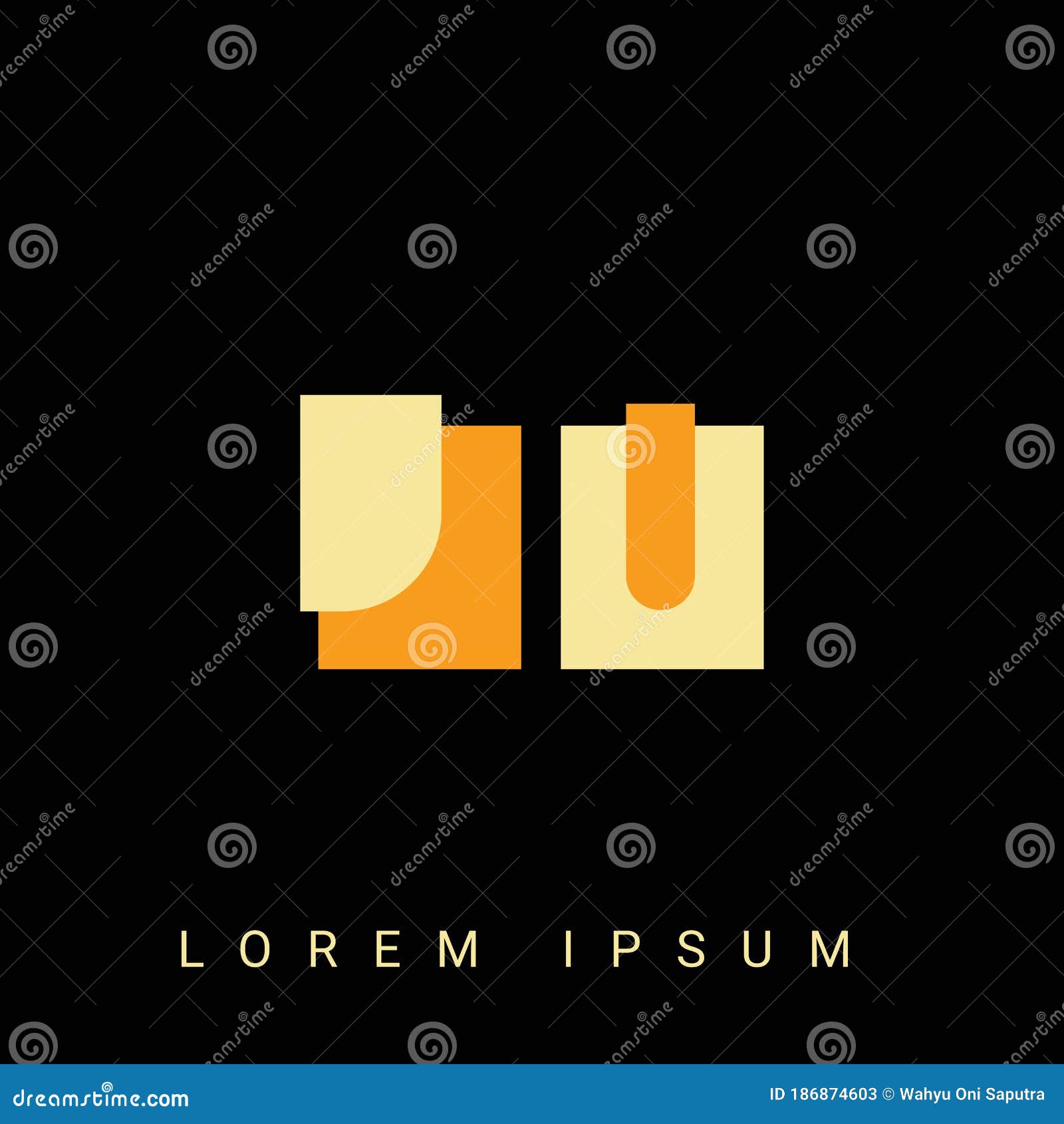 Modern Creative Shaped JU, UJ, J, U Logo. Initial Logo Designs Templete ...