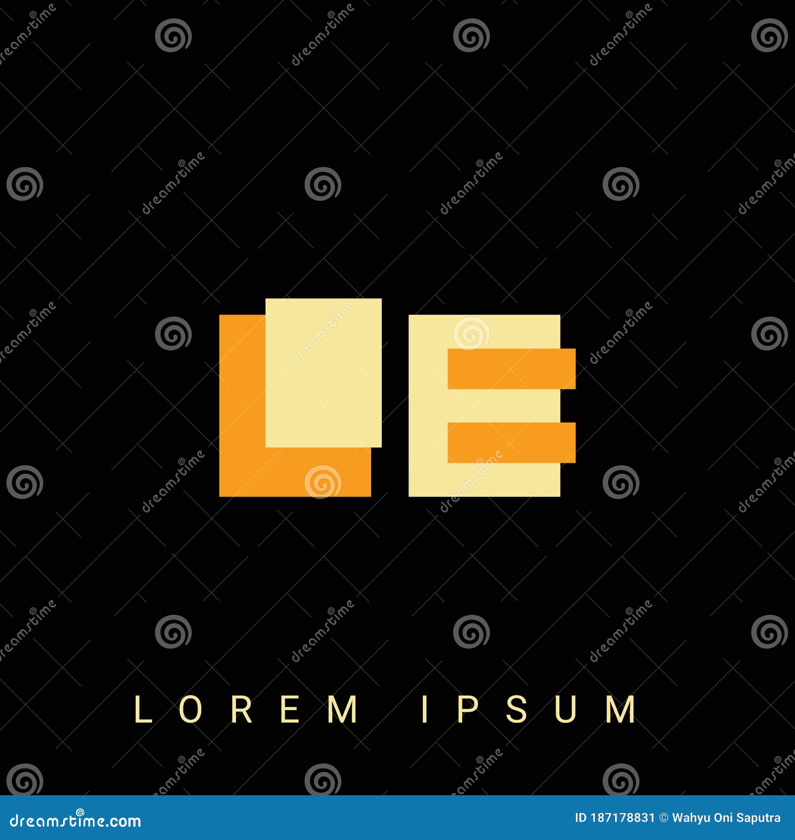 Modern Creative Shaped LE, EL, L, E Logo. Initial Logo Designs Templete ...
