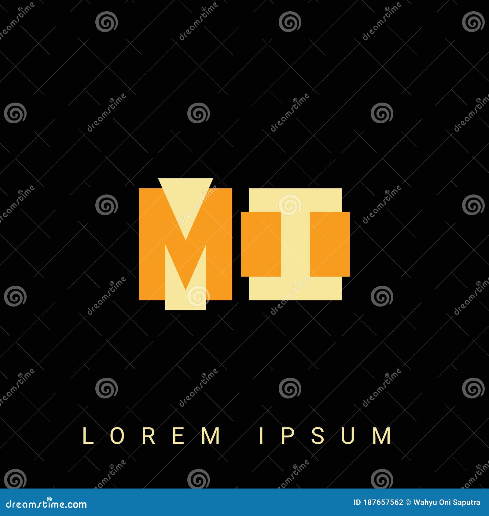 Modern Creative Shaped MI, IM, M I Logo. Initial Logo Designs Templete ...