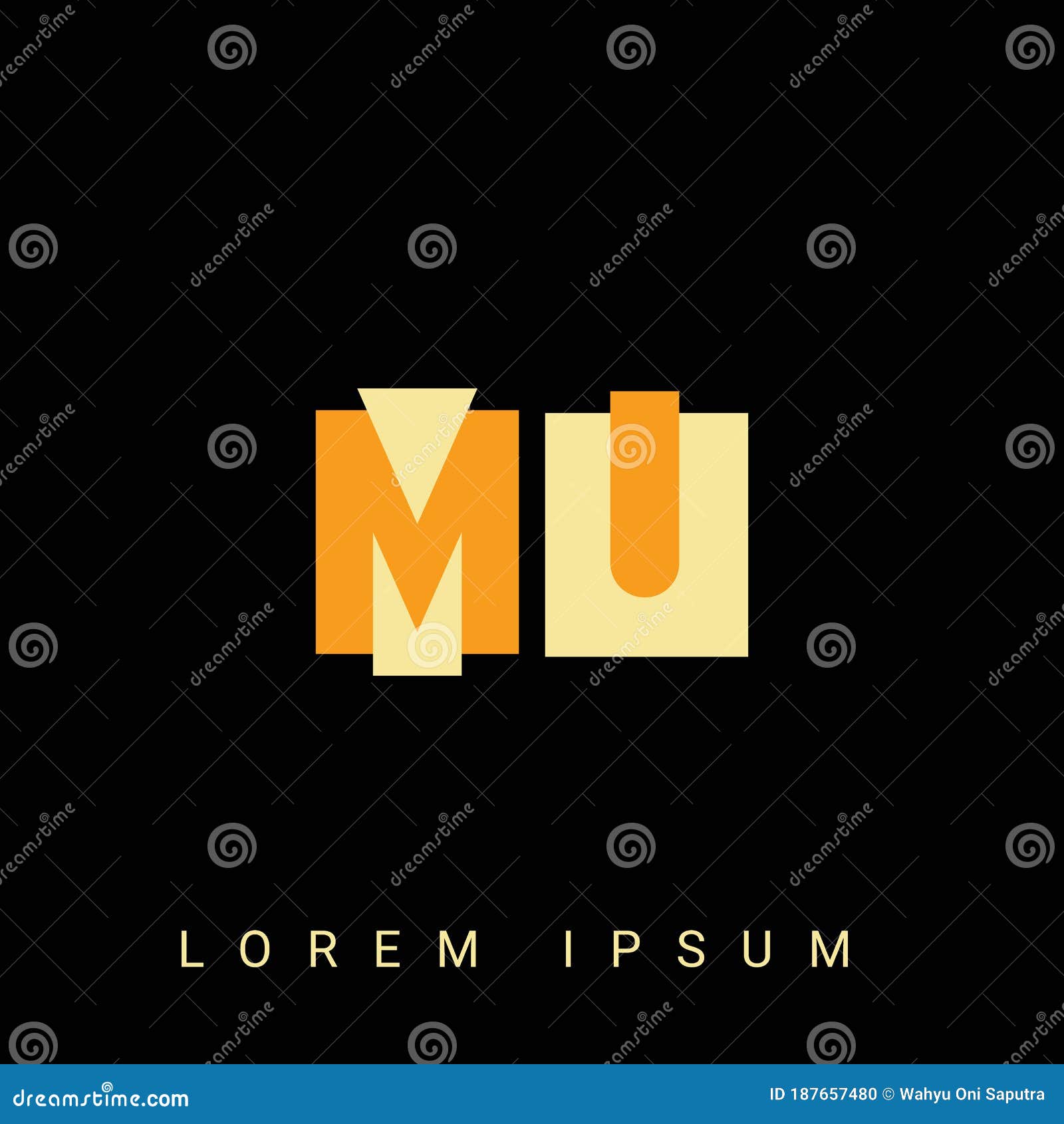 Modern Creative Shaped MU, UM, M U Logo. Initial Logo Designs Templete ...