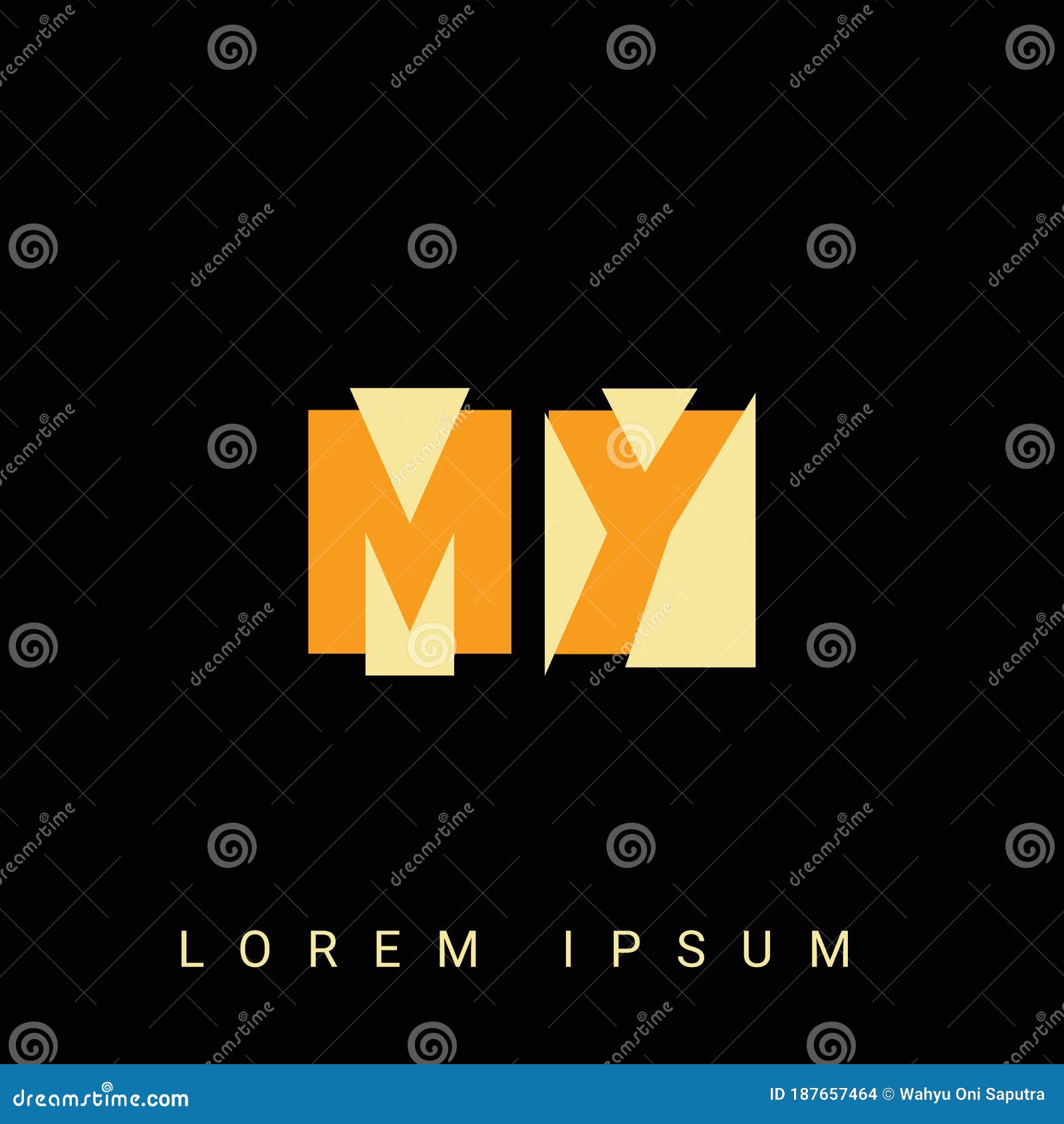 Modern Creative Shaped MY, YM, M Y Logo. Initial Logo Designs Templete ...