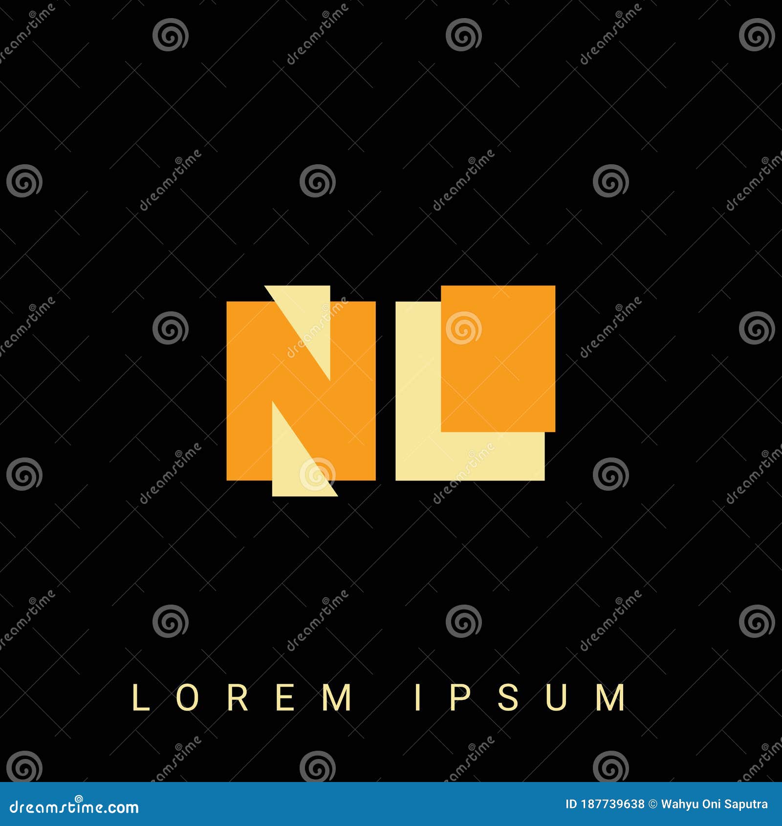 Modern Creative Shaped NL, LN, N L Logo. Initial Logo Designs Templete ...