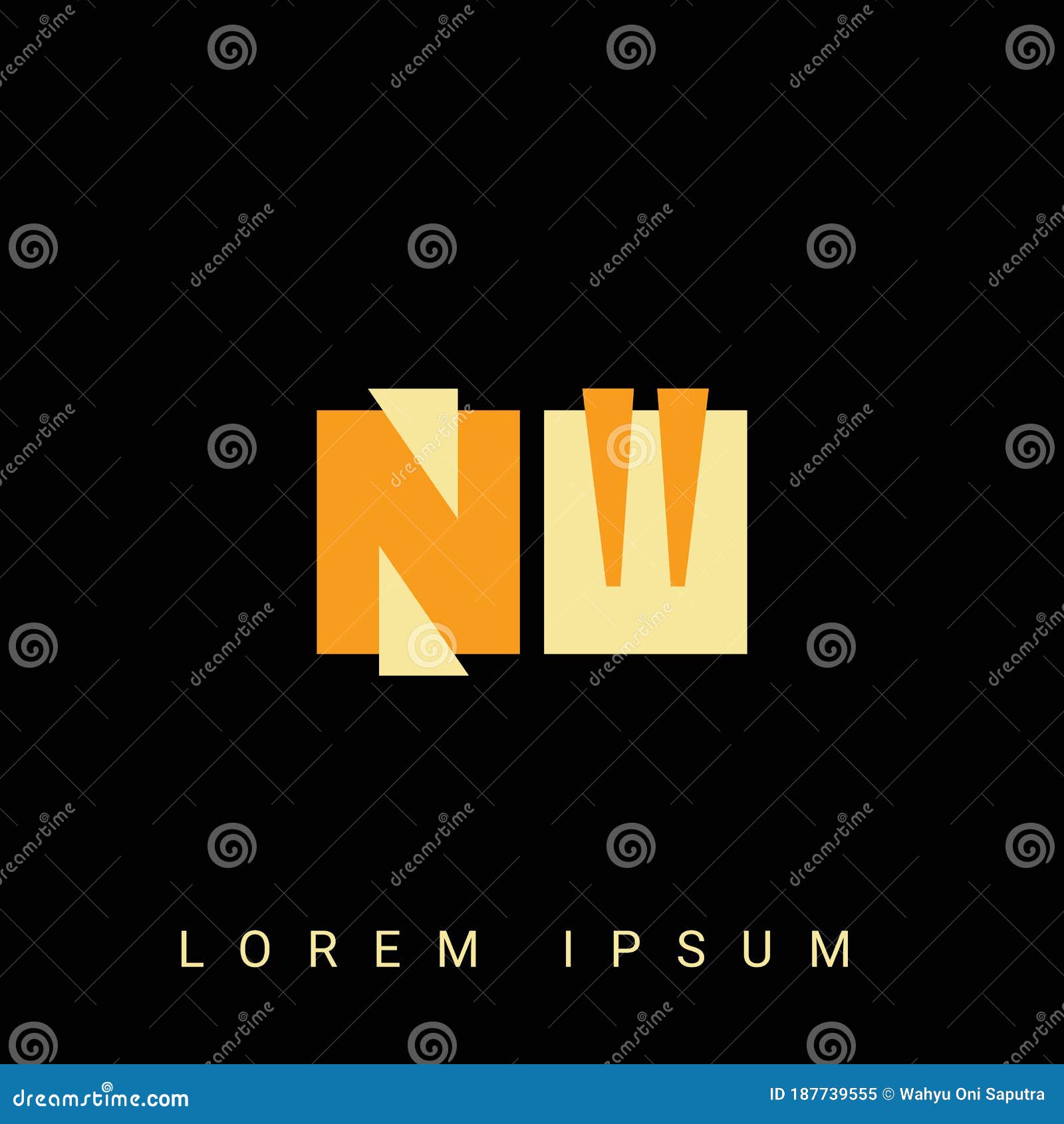 Modern Creative Shaped NW, WN, N W Logo. Initial Logo Designs Templete ...