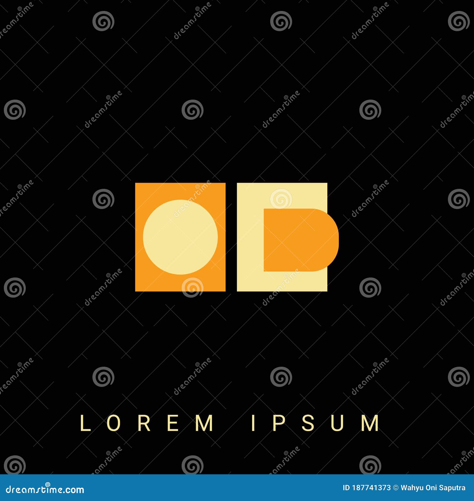 Modern Creative Shaped OD, DO, O D Logo. Initial Logo Designs Templete ...