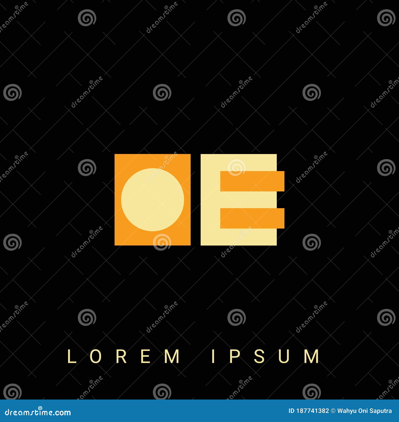 Modern Creative Shaped OE, EO, O E Logo. Initial Logo Designs Templete ...