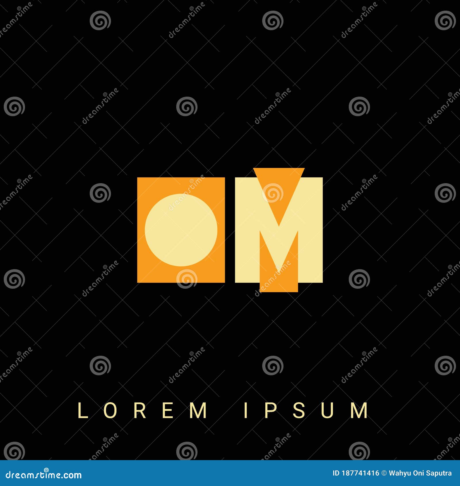 Modern Creative Shaped OM, MO, O M Logo. Initial Logo Designs Templete ...