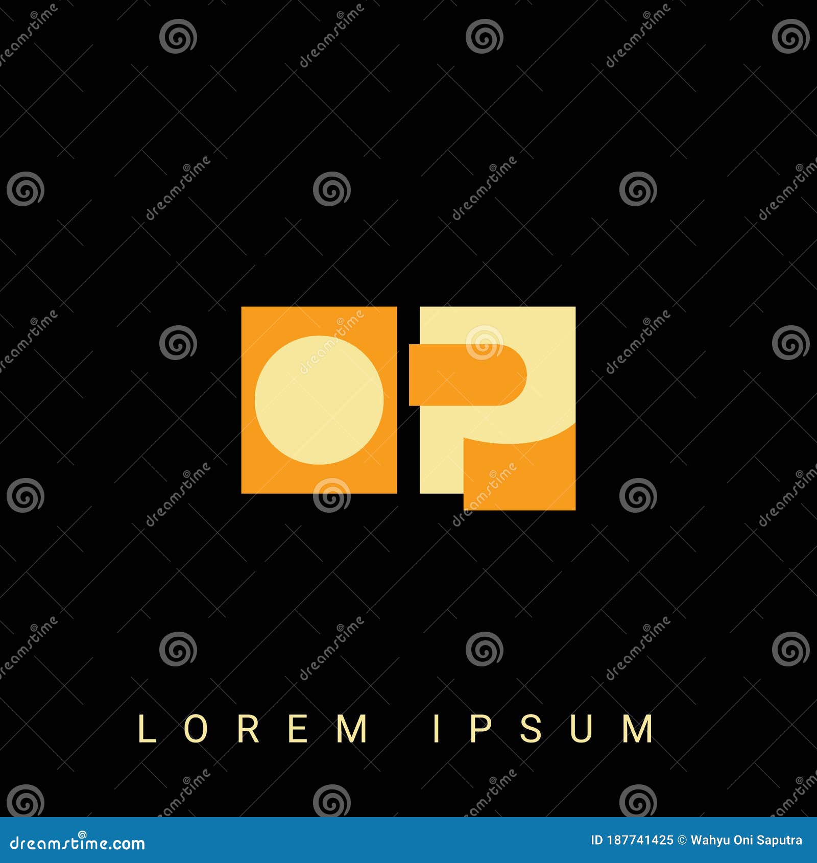 Modern Creative Shaped OP, PO, O P Logo. Initial Logo Designs Templete ...