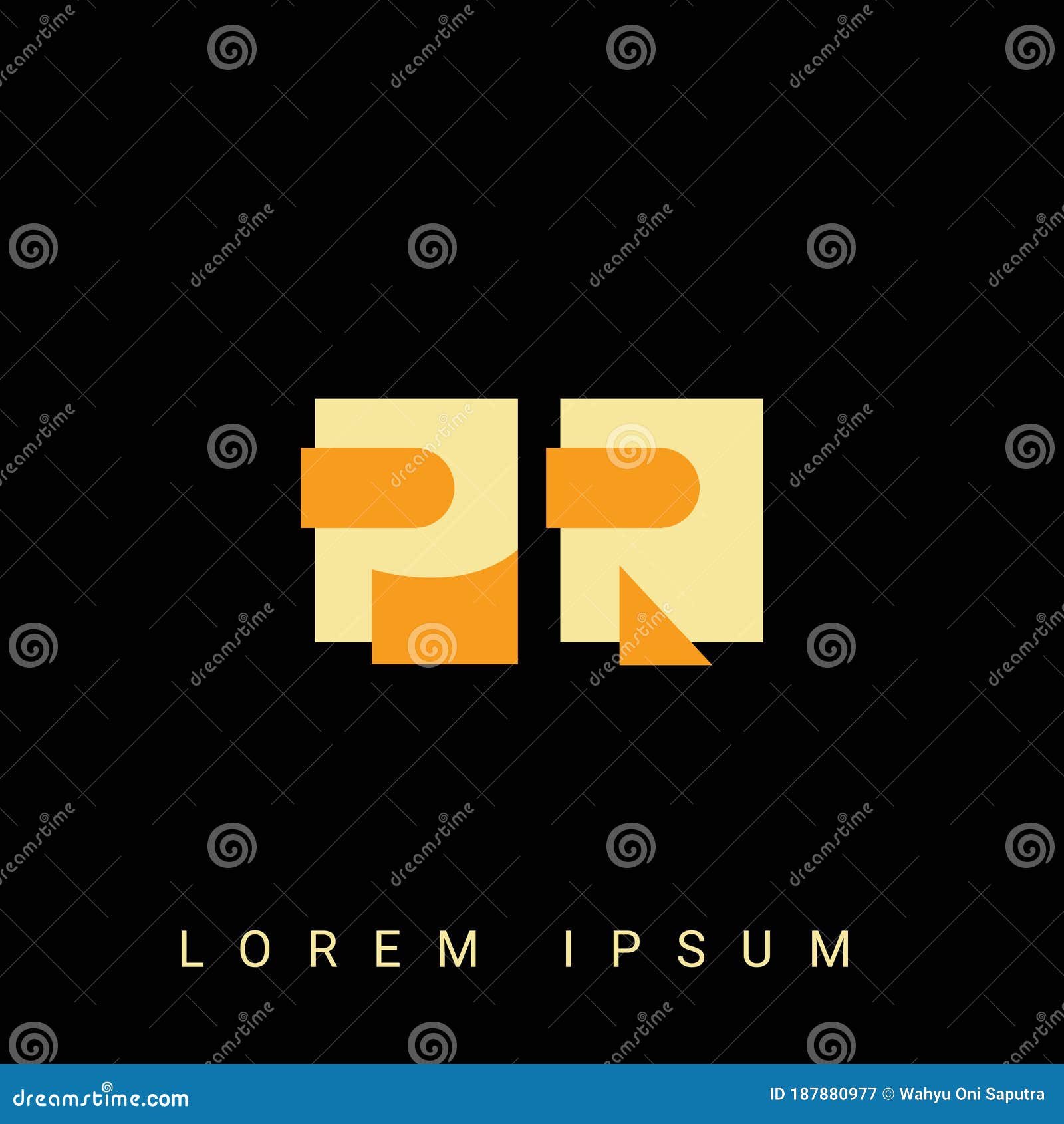 Modern Creative Shaped PR, RP, P R Logo. Initial Logo Designs Templete ...